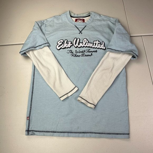 Ecko Unlimited | Shirts | Echo Unltd Long Sleeve Shirt Men Adult Size ...